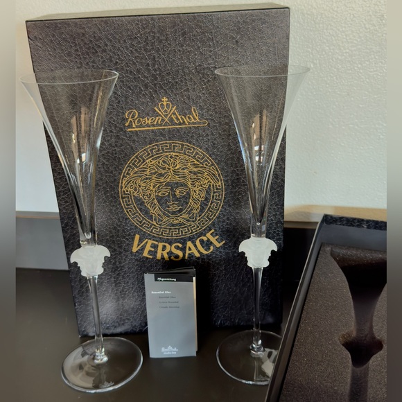 Versace | Dining | Versace Rosenthal Crystal Glasses With Medusa Design ...